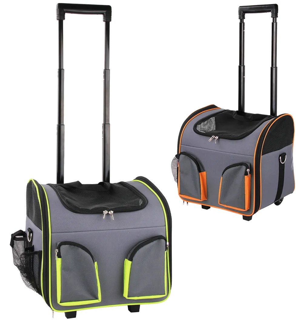 Koera kandekott - transpordikott ratastel, teleskoopkäepide