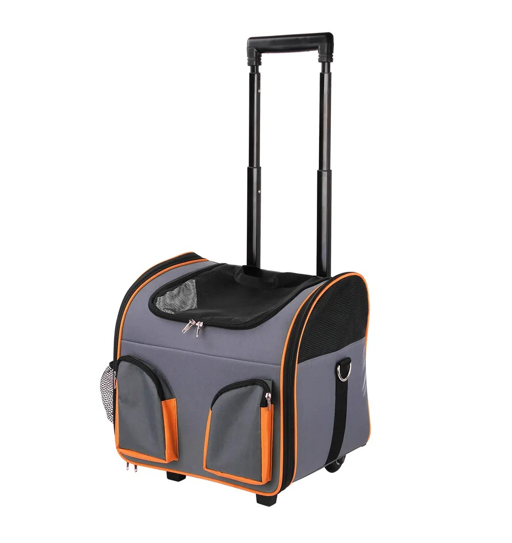 Koera kandekott - transpordikott ratastel, teleskoopkäepide